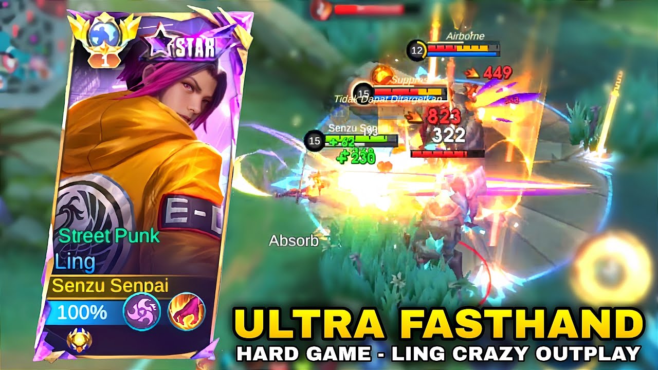 LING FASTHAND ULTRA SMOOTH ( INSANE OUTPLAY ) HARD GAME LING GAMEPLAY ...