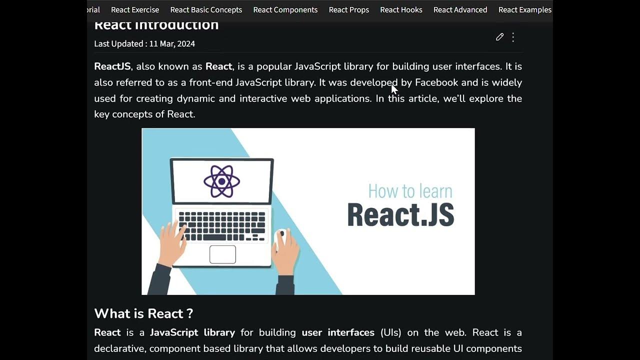 React Js Tutorial | Learing the basics of React - YouTube