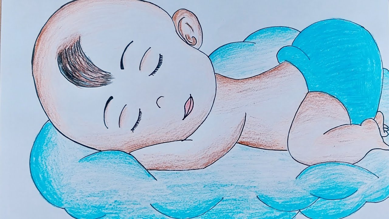 Drawing a cute baby. Drawing a baby. Step by Step drawing . - YouTube