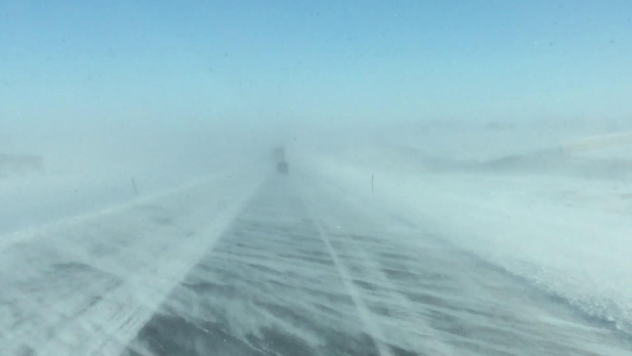Roads in Wyoming Jan 2017. Snow storms. - YouTube