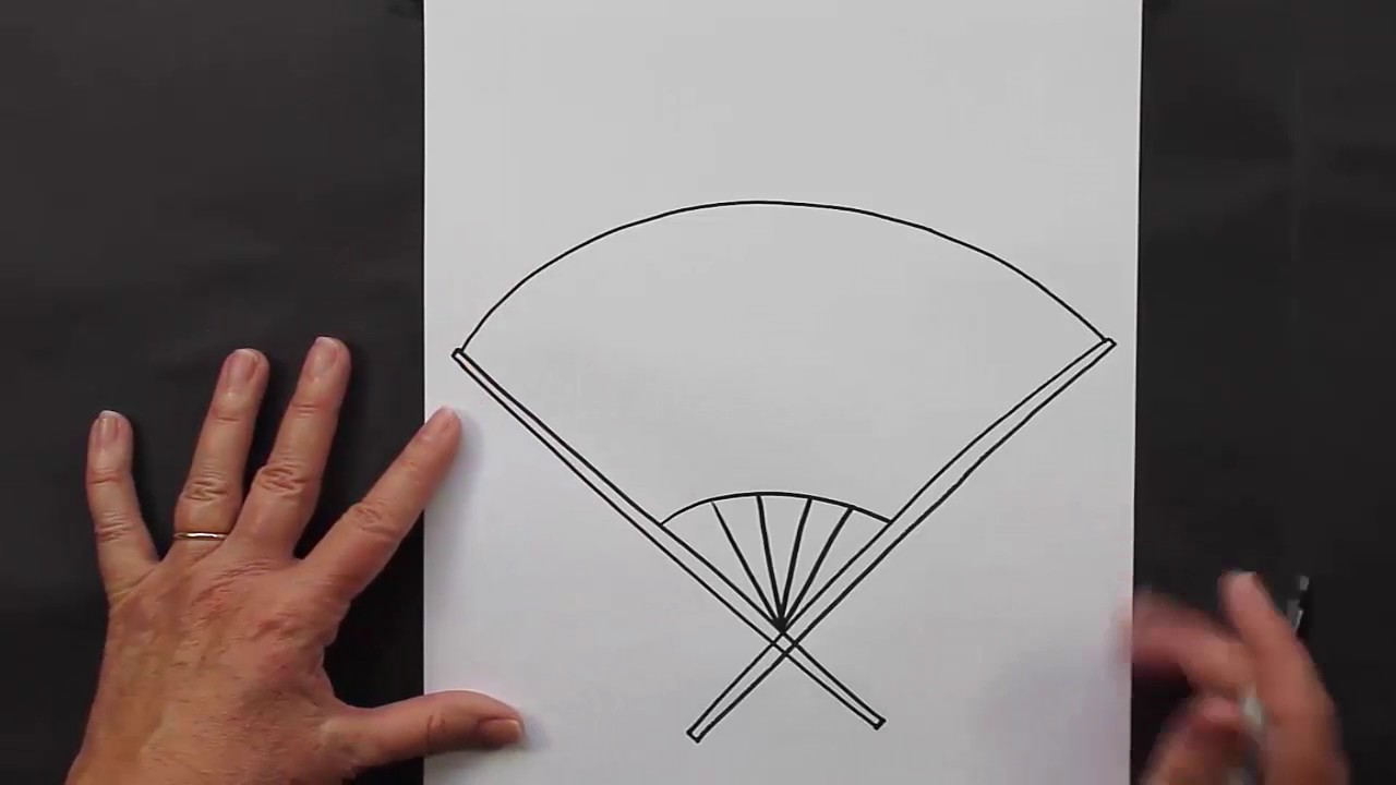 Drawing for Kids Learn How to Draw Cartoons Let's Draw a Fancy Fan ...