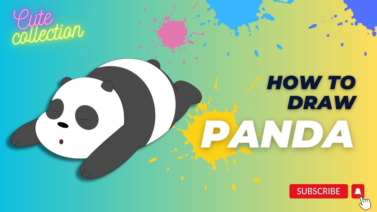 How to draw a Cute Sleepy Panda 🐼 - YouTube
