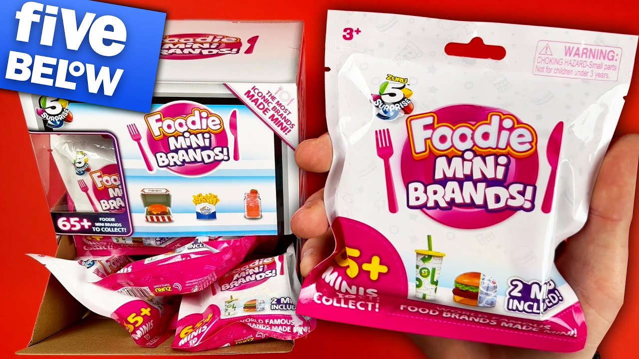 Opening Foodie Mini Brands Blind Bags From 5 Below - YouTube
