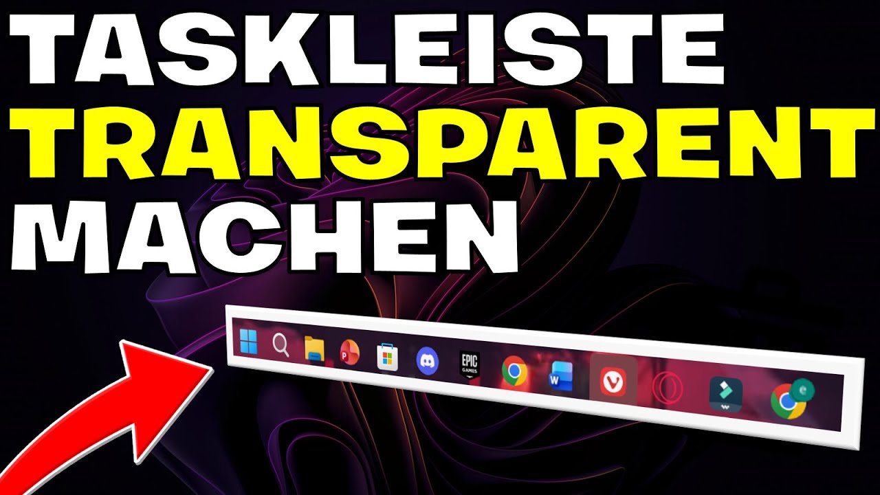 Taskleiste transparent machen unter Windows 10/11 – kostenlos & schnell ...