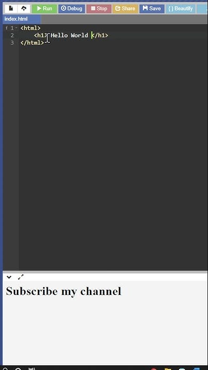 HTML First Program - Hello World - YouTube