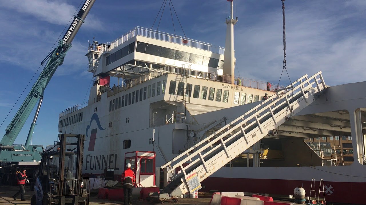 PART 2 - Red Funnel Red Eagle complete refurbishment - new lounges ...