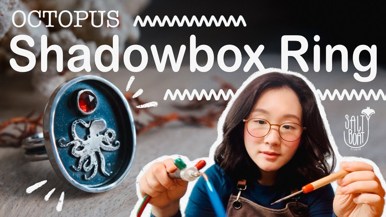 [how it's made] Octopus Shadowbox Ring - Metalsmithing process + sweat ...