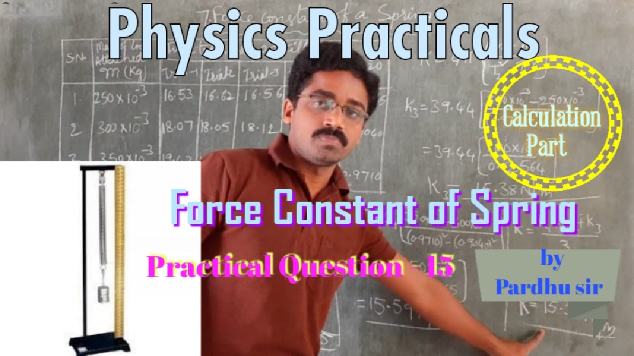 Intermediate Physics Practicals || Force constant of Spring Part 2 ...
