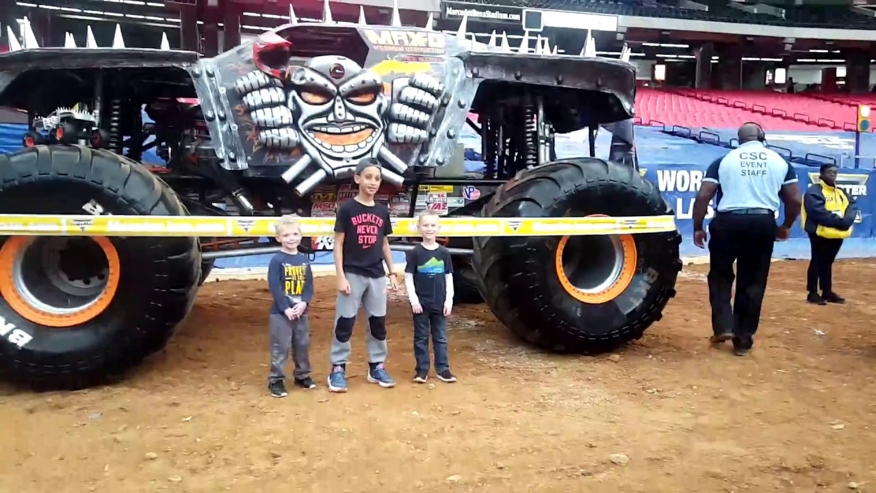monster jam party in the pits - YouTube