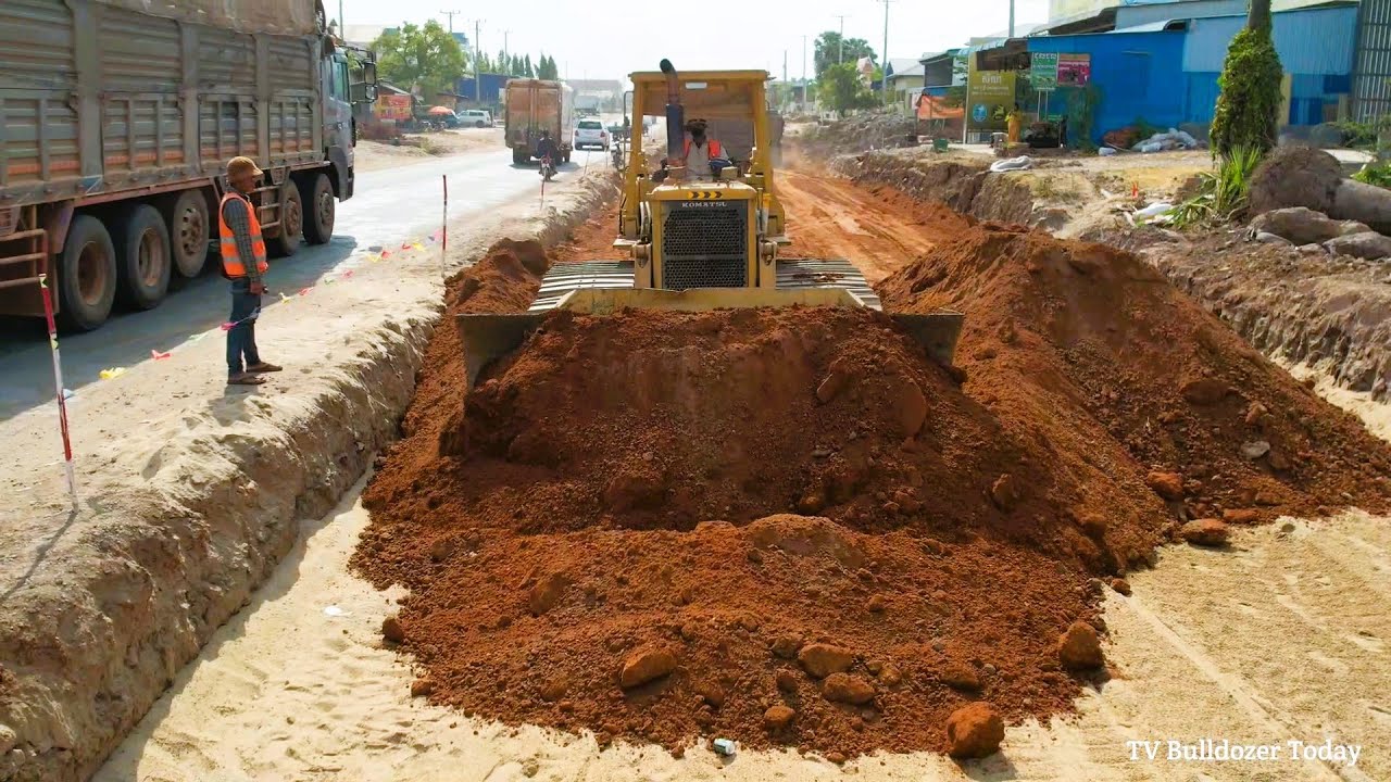 Road Construction Activities By KOMATSU Dozer Experts - YouTube