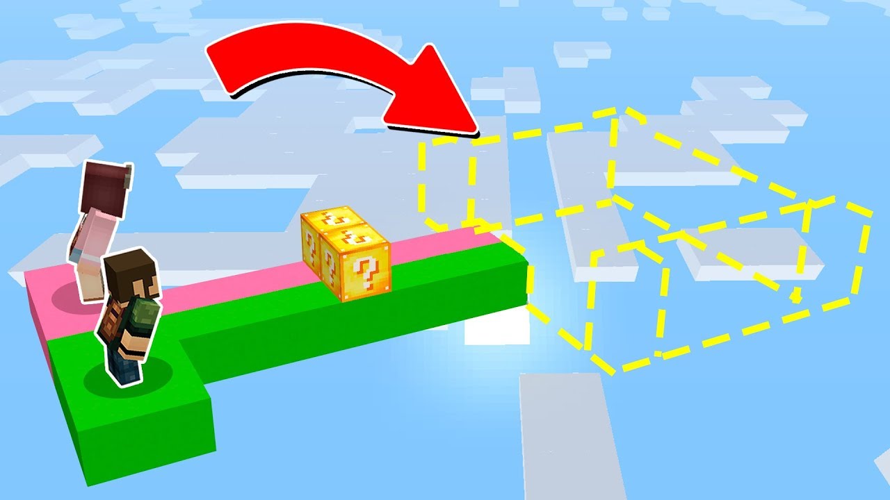 Mapa De Lucky Blocks Con Final Invisible Youtube