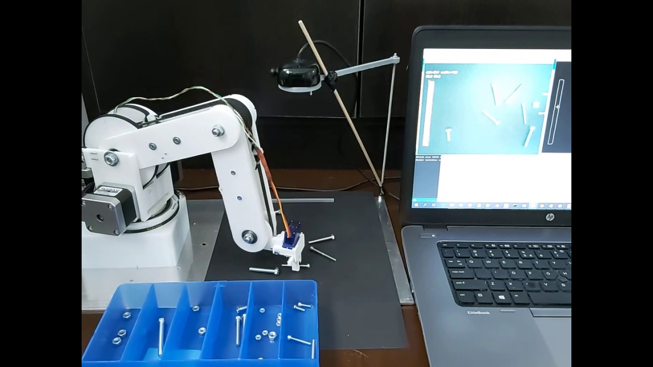 My robot sorts screws. v1 - YouTube