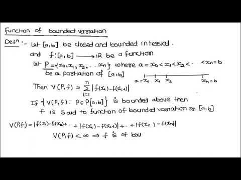 Function of Bounded Variation||Real Analysis||CSIR NET||GATE||NBHM||TIFR - YouTube