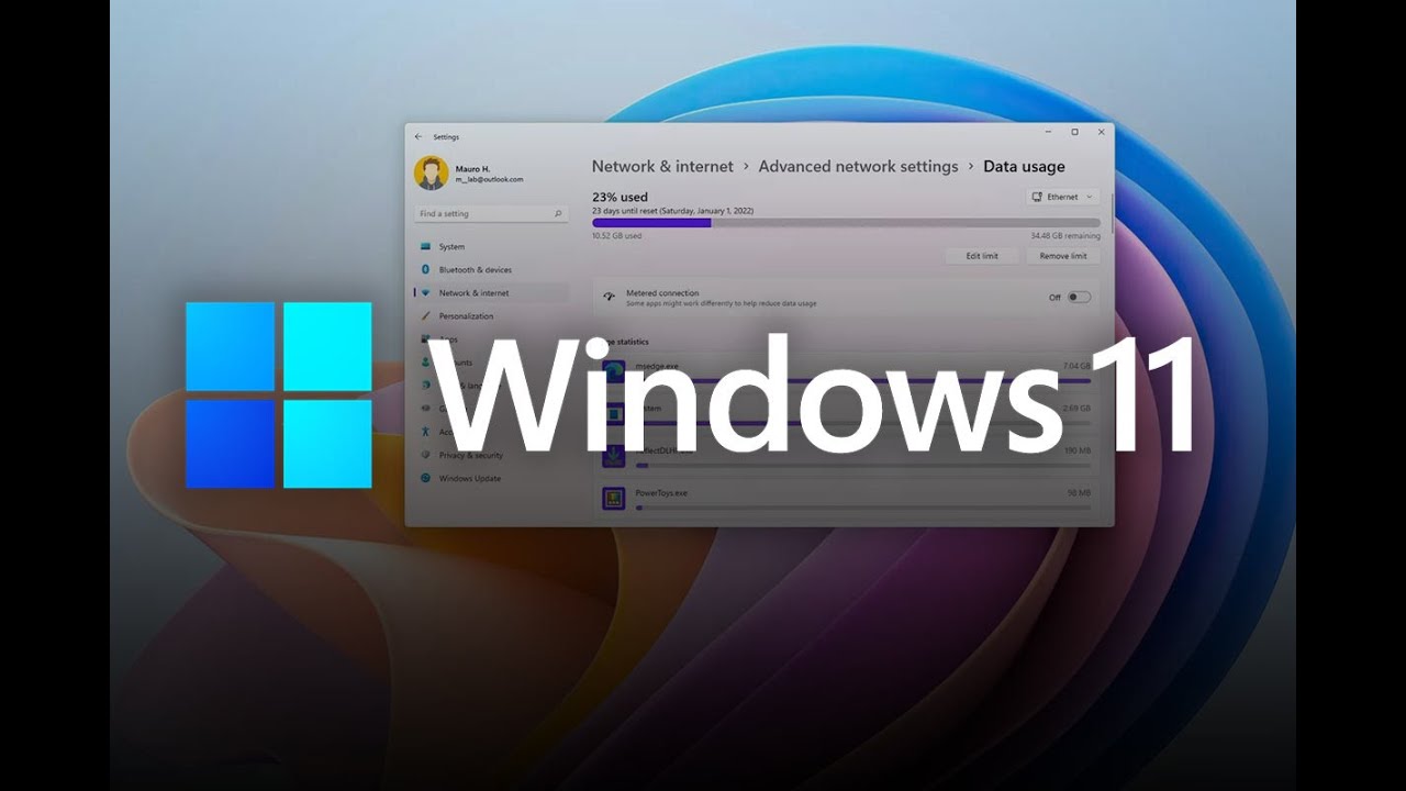 How to Set up Data Limits and App Statistics in Windows 11. - YouTube