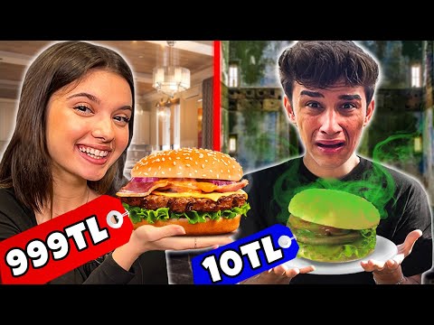 1000 TL HAMBURGER VS. 1 TL HAMBURGER !? ( Ucuz Pahalı Yemek Yarışması ) @AhmetCanDündar