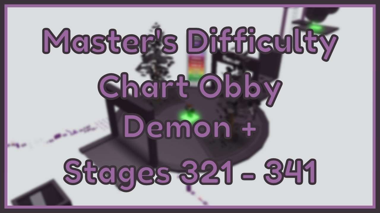 [Master's Difficulty Chart Obby] - Demon + (Stages 321 - 341) - YouTube