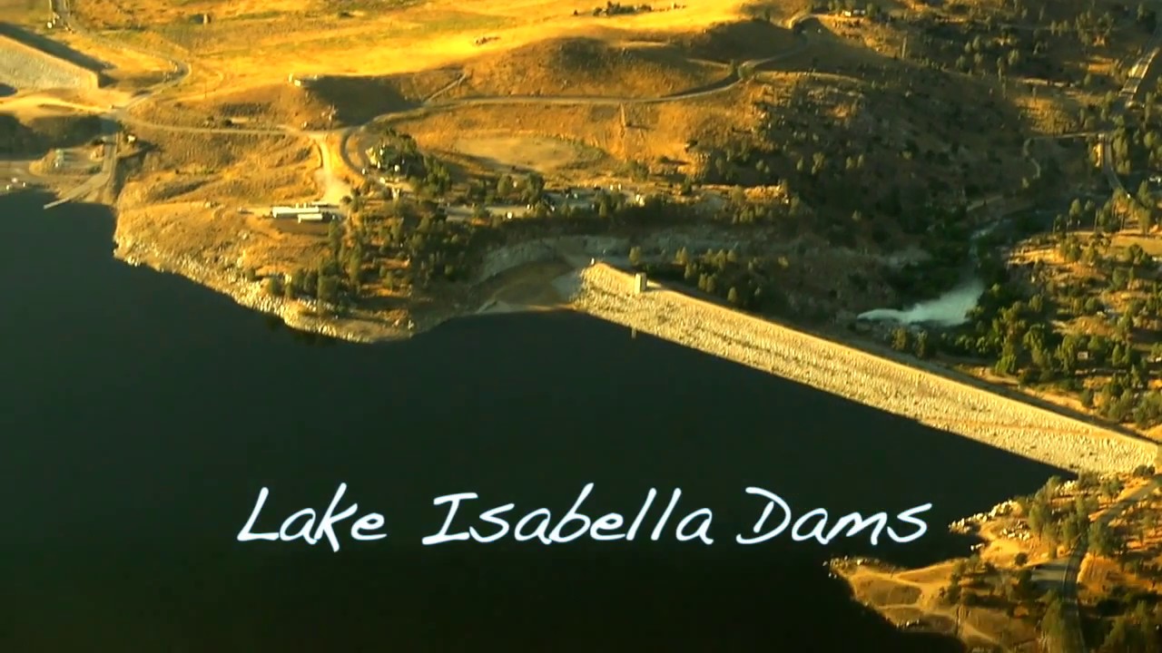 Shots from Above. Aerial view of moderately full Lake Isabella and the ...