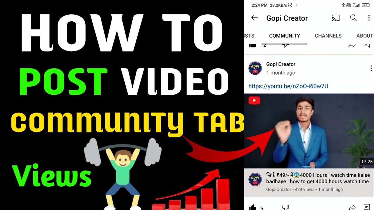 Community tab men video kaise post kare || community tab me video kaise ...