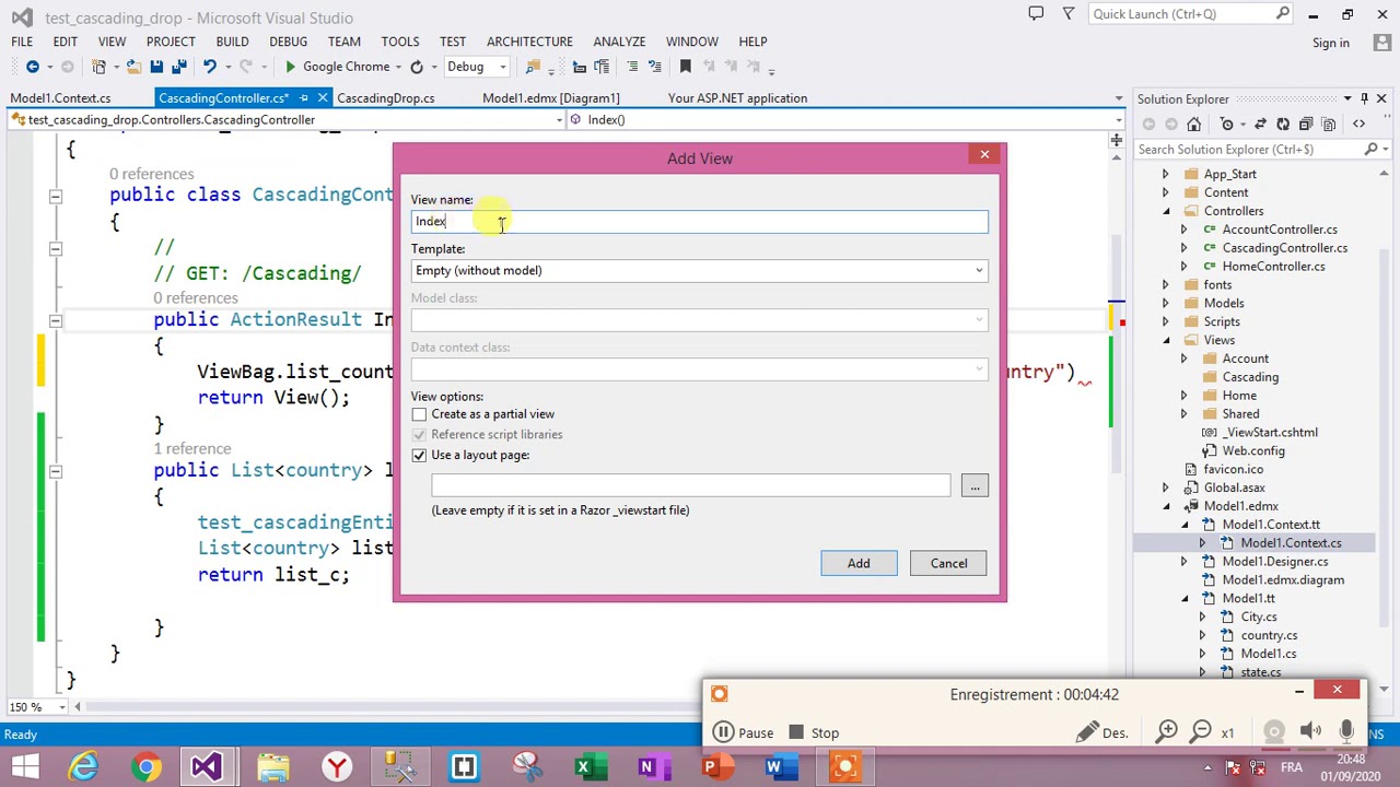 61 Aspnet Mvc 5 Cascading Dropdownlist Part 2 Youtube 4400