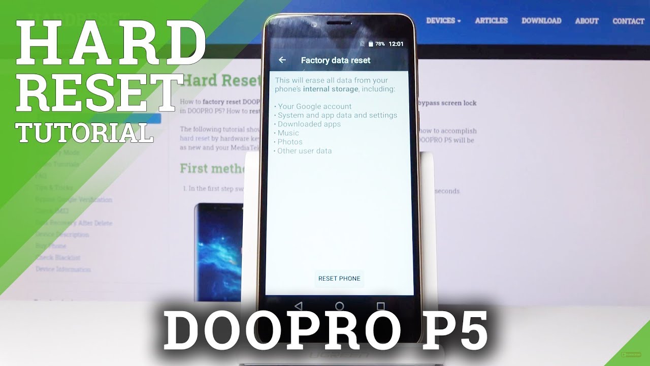 How to Factory Reset in DOOPRO P5 – Erase All Content & Settings - YouTube