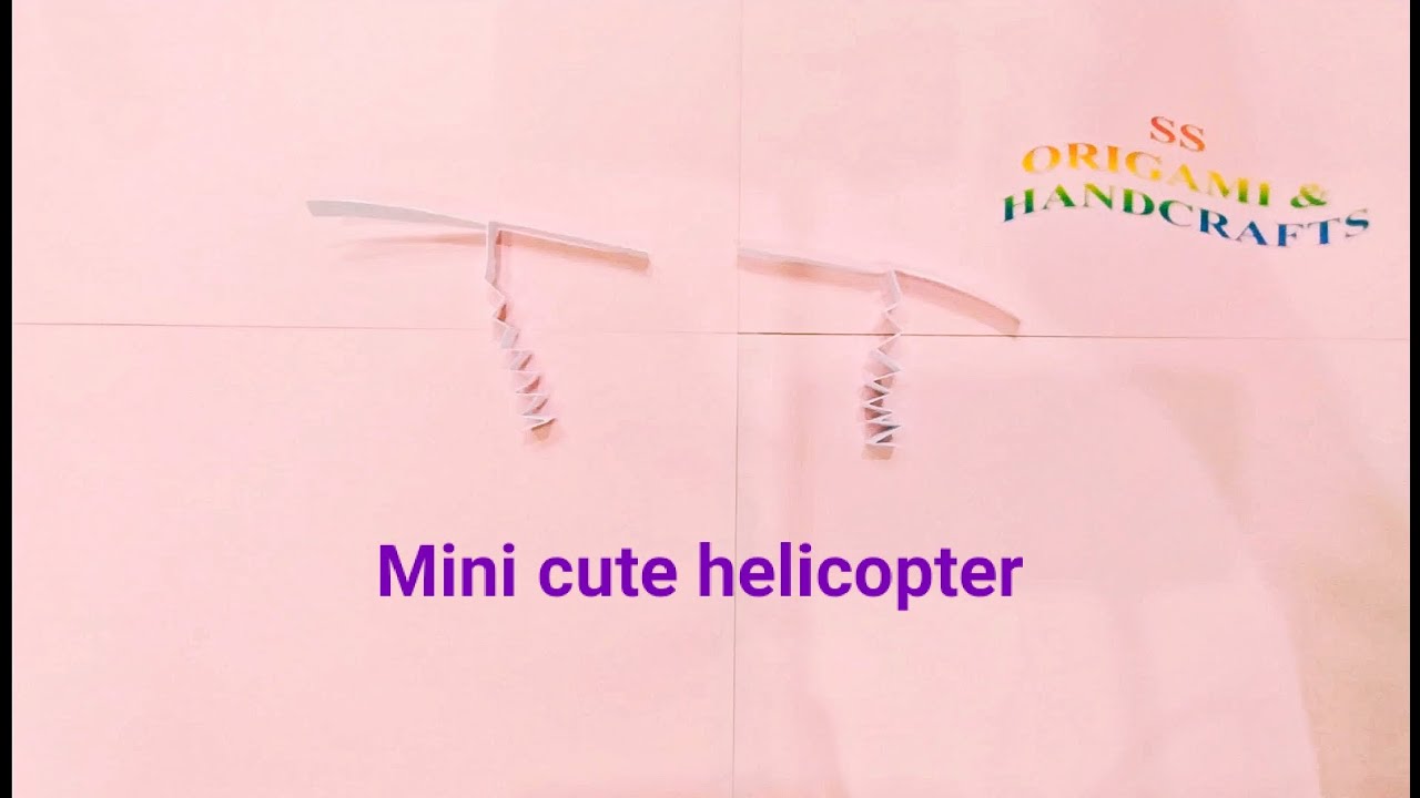 Origami paper helicopter - How easy and fast to fold a simple mini ...