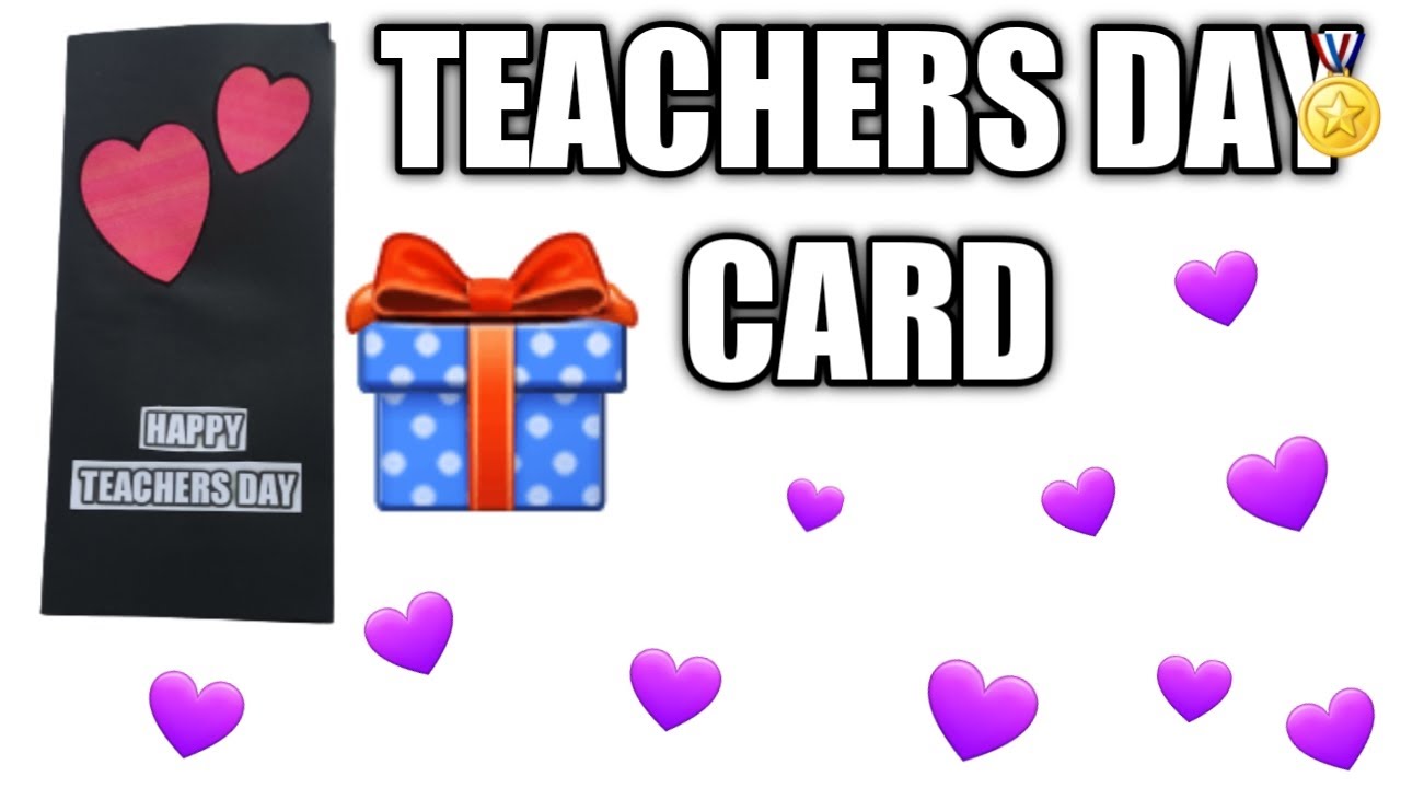 Beautiful teacher's day card||how to make teachers day card|| nisha ...