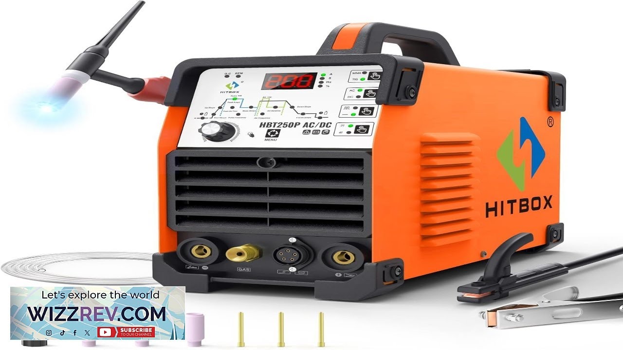 HITBOX TIG Welder AC DC with Pulse 200A Professional Aluminum Welding ...