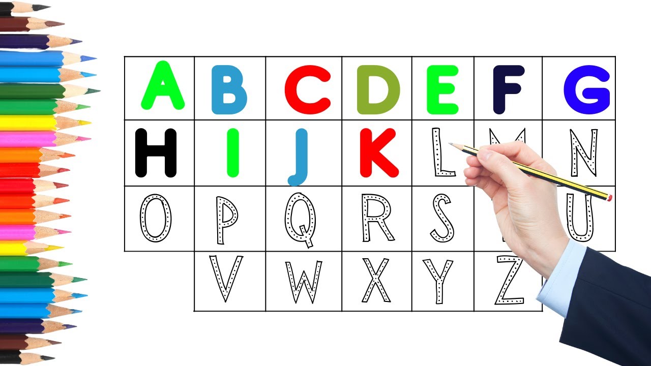 Let's trace & write uppercase ABCD for preschool toddlers and kids | educational video, abcdefg ...