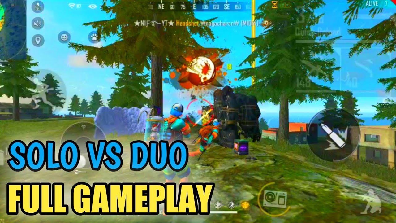 Free Fire Ranked Solo VS Duo Full Gameplay | Best Free Fire Gameplay ...