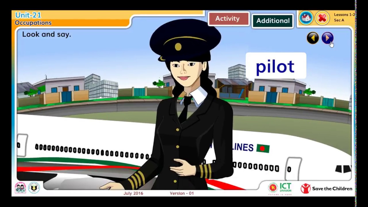 Class Three | English Unit 21 | Occupations 1-2| English for Today ...