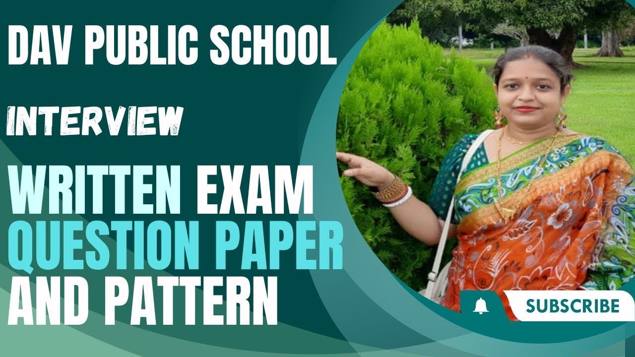 DAV School Interview Written Test Question paper DAV Public School ...