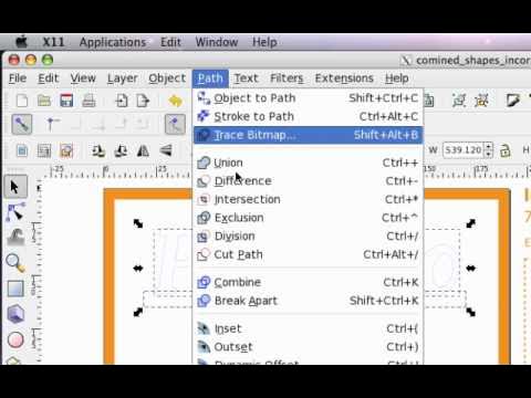 How to combine shapes in Inkscape for Laser Cutting - YouTube