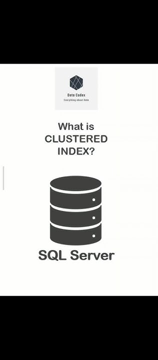 CLUSTERED INDEX | SQL Server #shorts #datacodex #sqlserver #sqlforbeginners - YouTube