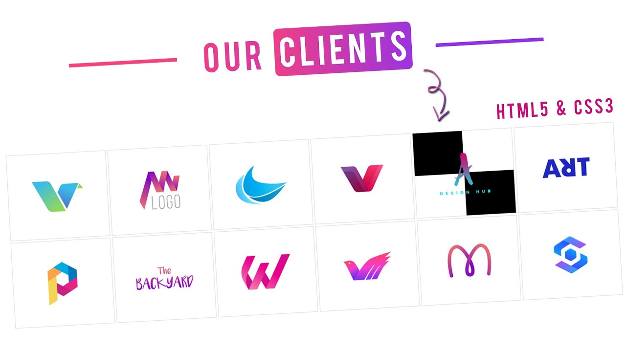 Brand Logo Section With Cool Effect On Hover Html5 And Css3 Website Section Tutorials Youtube 8223