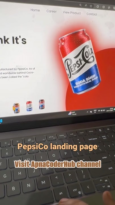 Pepsi website using html Css and javascript. #shorts - YouTube