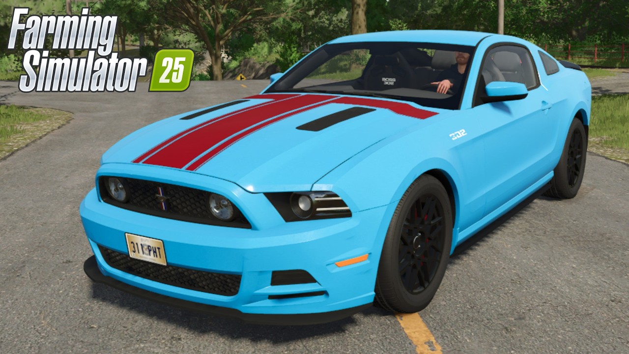 FS25 - 20124 Ford Mustang 5.0L COYOTE - CAR MOD for Farming Simulator ...