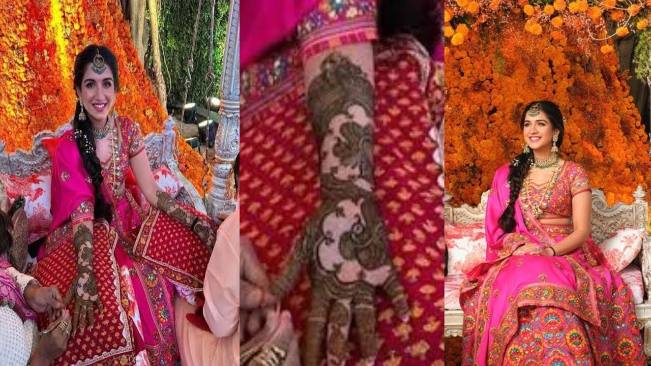 Radhika Merchant inspired mehndi design |beautiful Mehndi design for ...