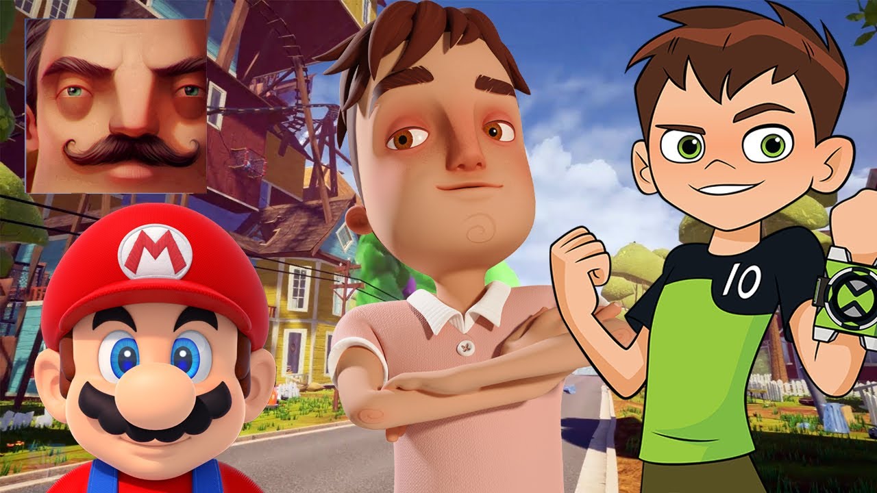 Hello Neighbor - New Secret Neighbor Mario Minecraft Zombie Aaron Ben ...