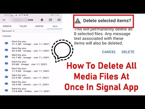 How To Delete All Media Files At Once In Signal App - YouTube