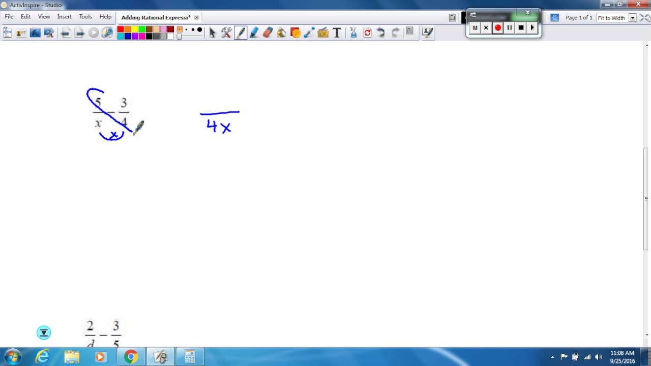 Adding Rational Expressions With Different Denominators And A Single Adding Rational Expressions With Different Denominators And A Single