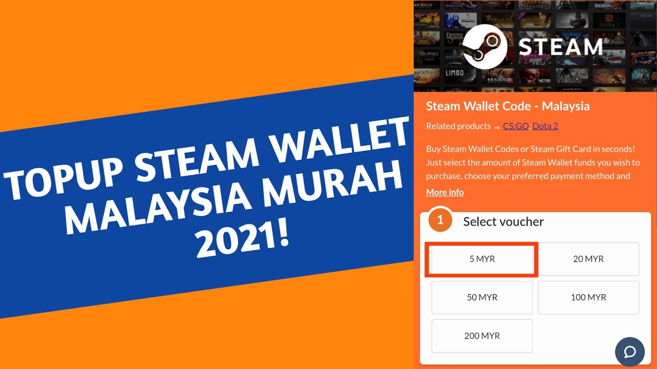 Topup Steam Wallet Serendah RM 5! di #Codashop - YouTube