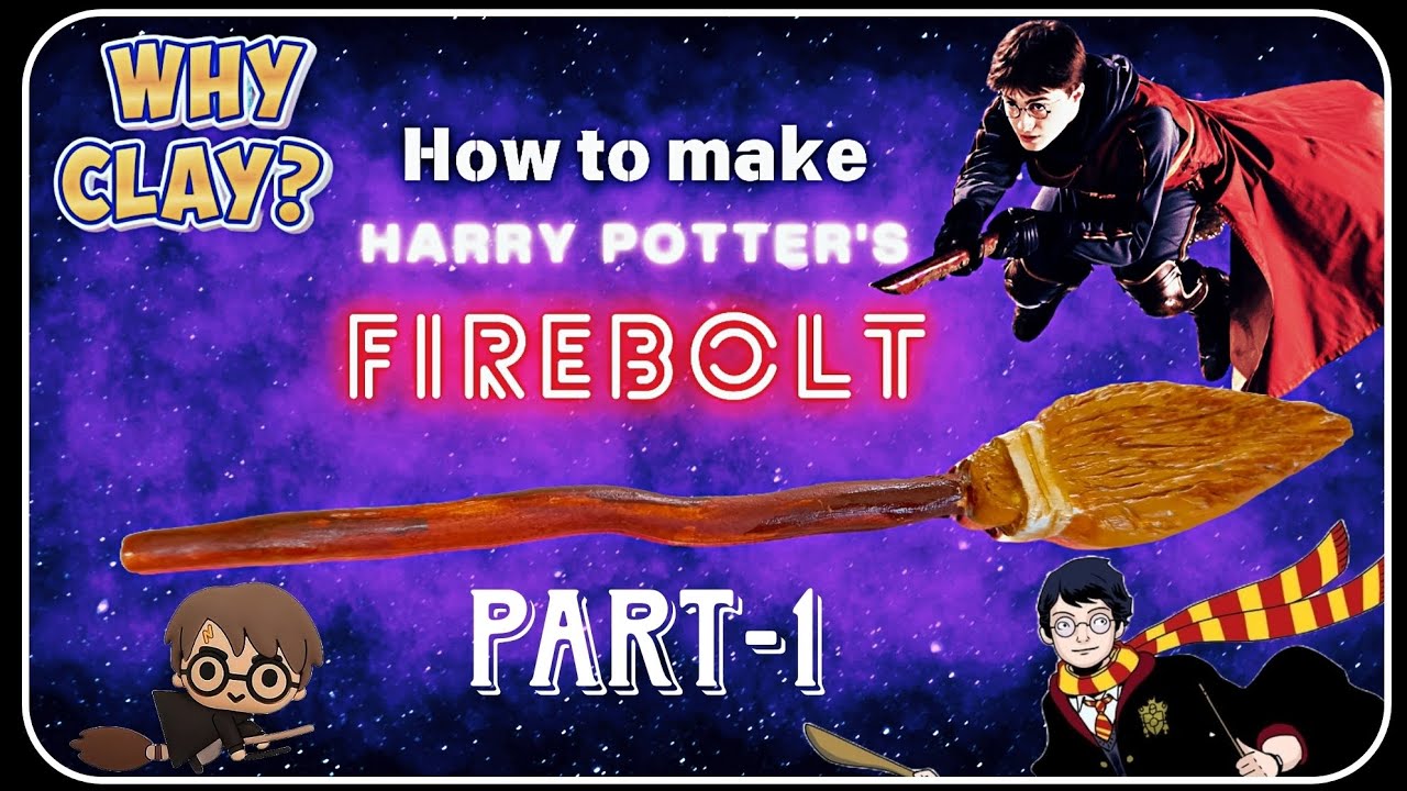 How to make Harry Potter's firebolt broomstick🧹step by step. @whyclay24 ...