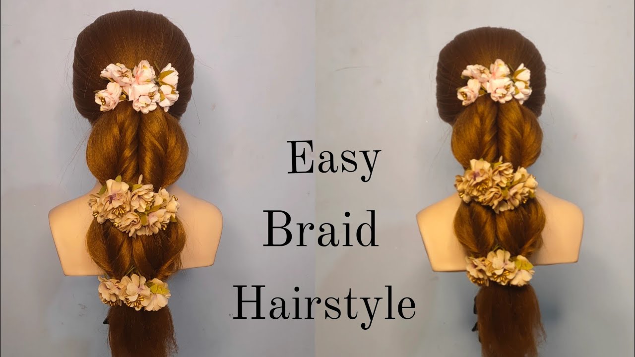 Easy Messy braid Hairstyle - YouTube