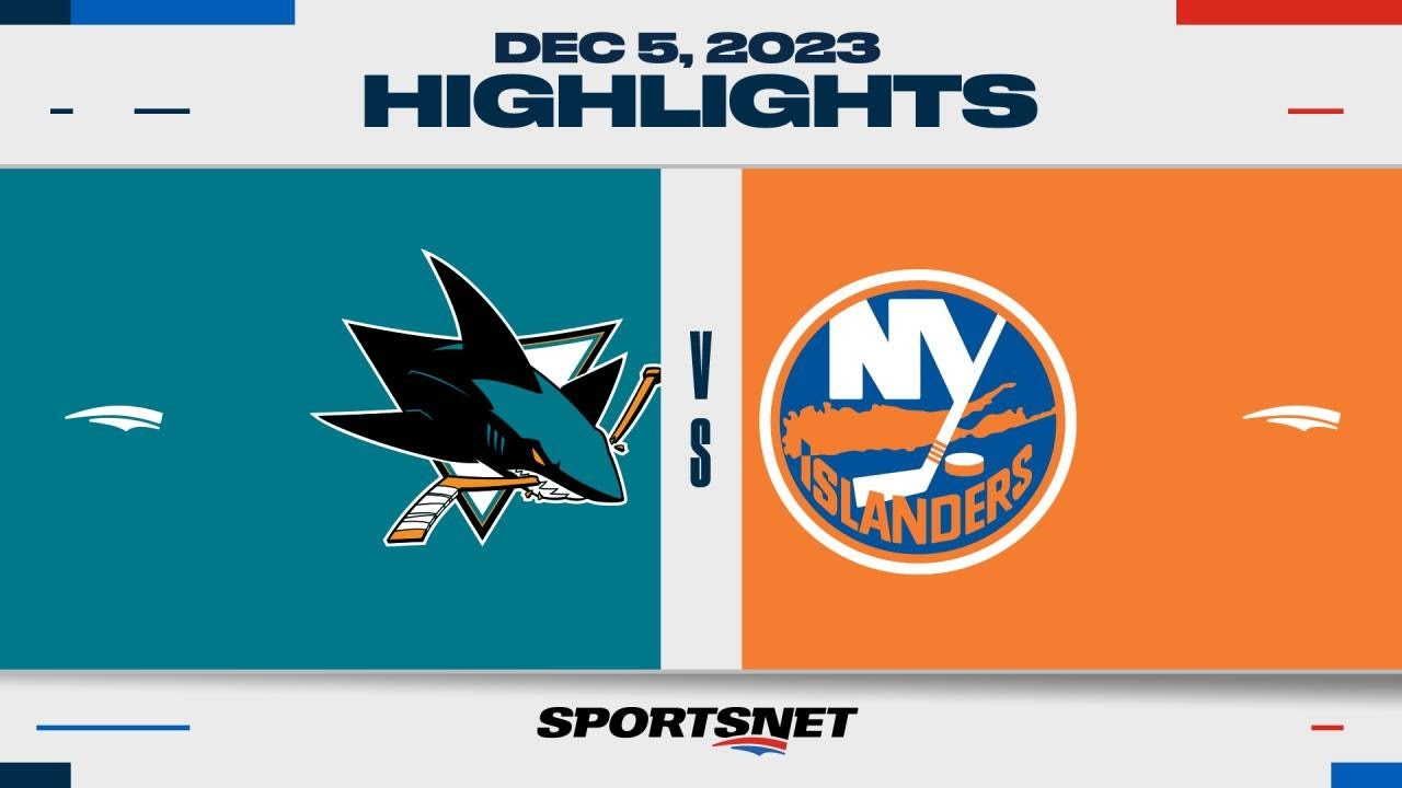 NHL Highlights | Sharks vs. Islanders - December 5, 2023 - YouTube
