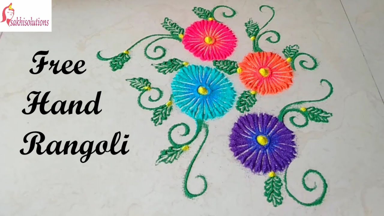 Free hand rangoli - 15/ easy rangoli design - 15 | sakhisolutions.com ...