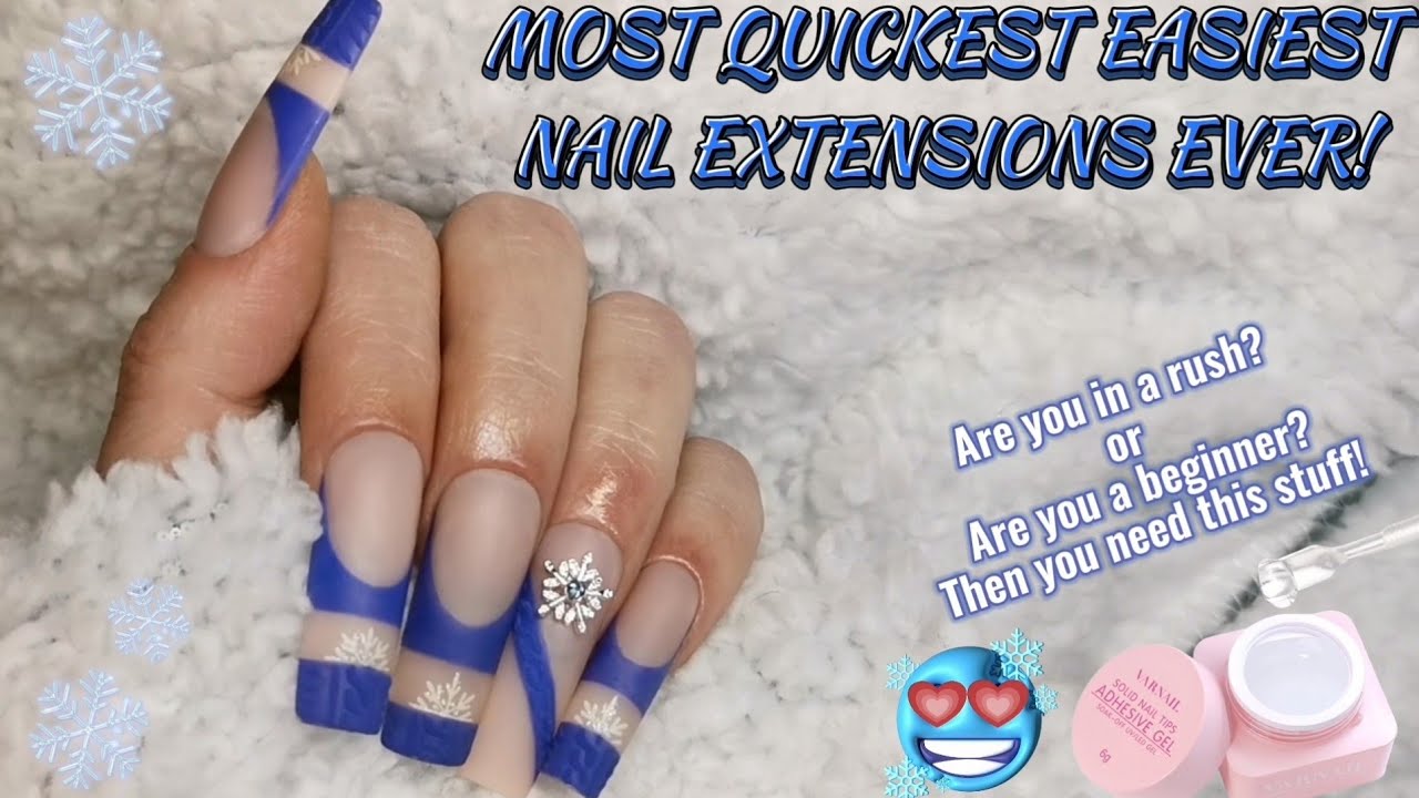 QUICK EASY DIY BEGINNER WINTER NAIL EXTENSIONS FT. VARNAIL SOLID NAIL ...
