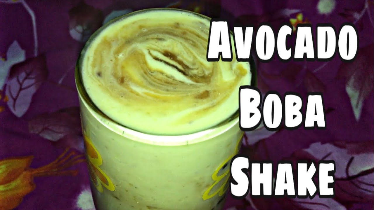 AVOCADO BOBA SHAKE|Avocado shake with boba pearls at home - YouTube