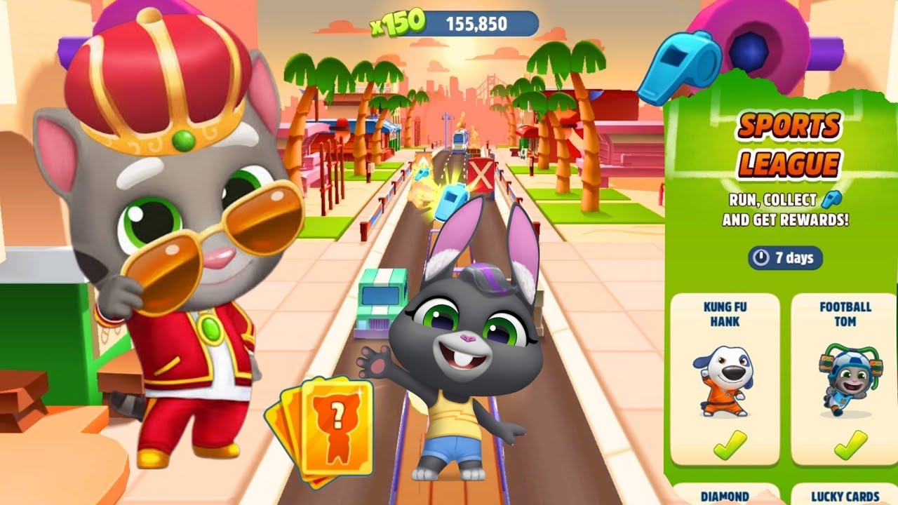Talking Tom Gold Run| King Tom vs. Talking Rebecca: Clash in the Sports ...