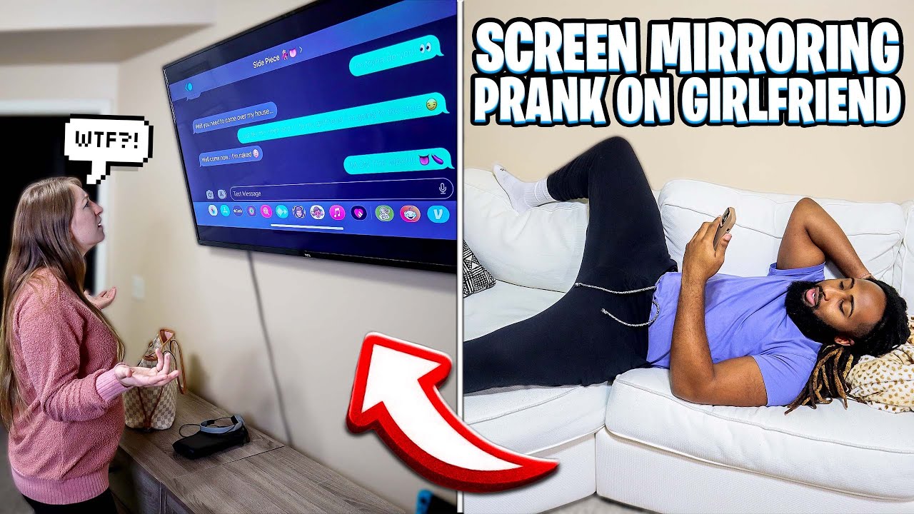 Screen Mirroring My Cheating Text Messages Prank On My Gf! - YouTube