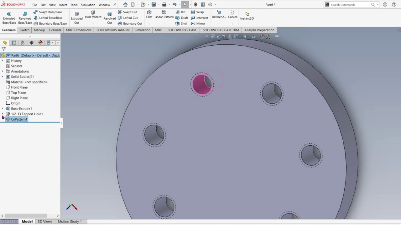 How To Create Bolt Circles In Solidworks YouTube How To Create Bolt Circles In Solidworks YouTube